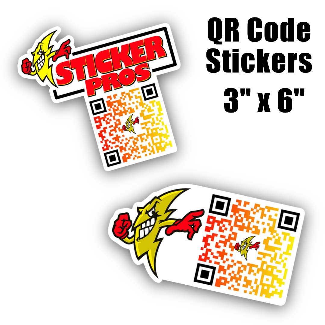 QR Code Stickers 3" x 6" – Sticker Pros